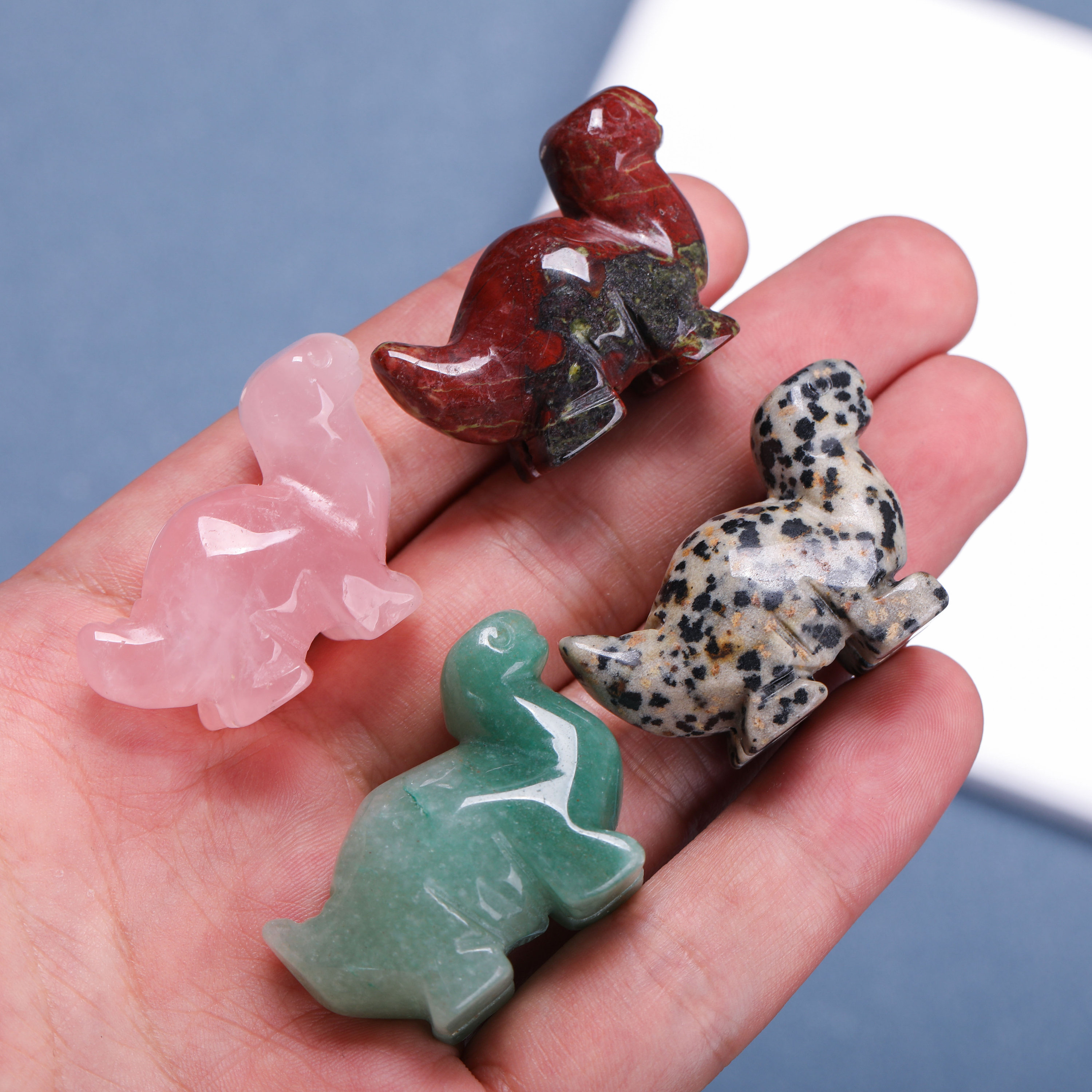 Mini Crystal Dinosaur Figurine Home Decor Healing Chakra - Etsy