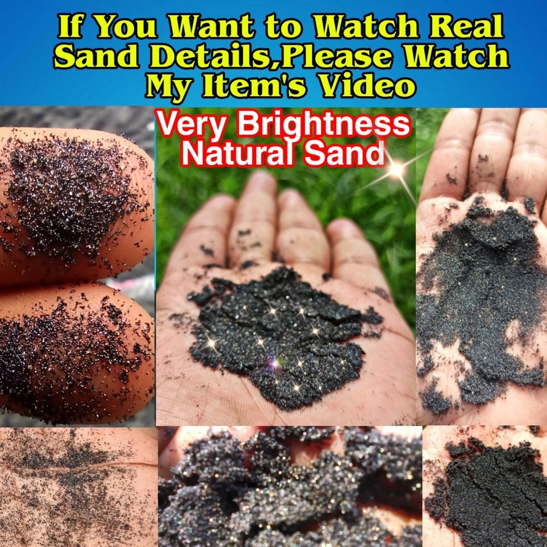 Black Sand Shining Natural Sand Handcraft Sand Brilliant Sand Handmade ...