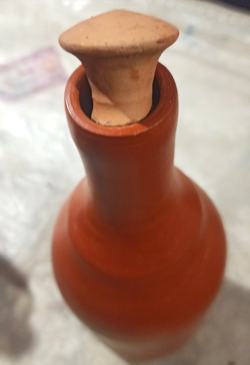Eco Friendly Ceylon Clay Water Bottle Handmade Natural Jug Terracotta ...