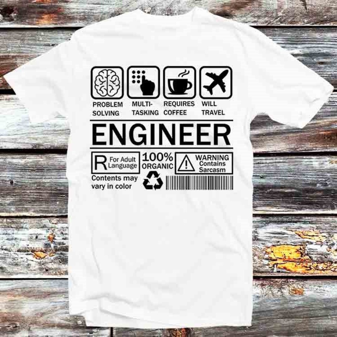 Engineer Party Novelty Joke Father's Day T Shirt Vintage Retro Cool ...