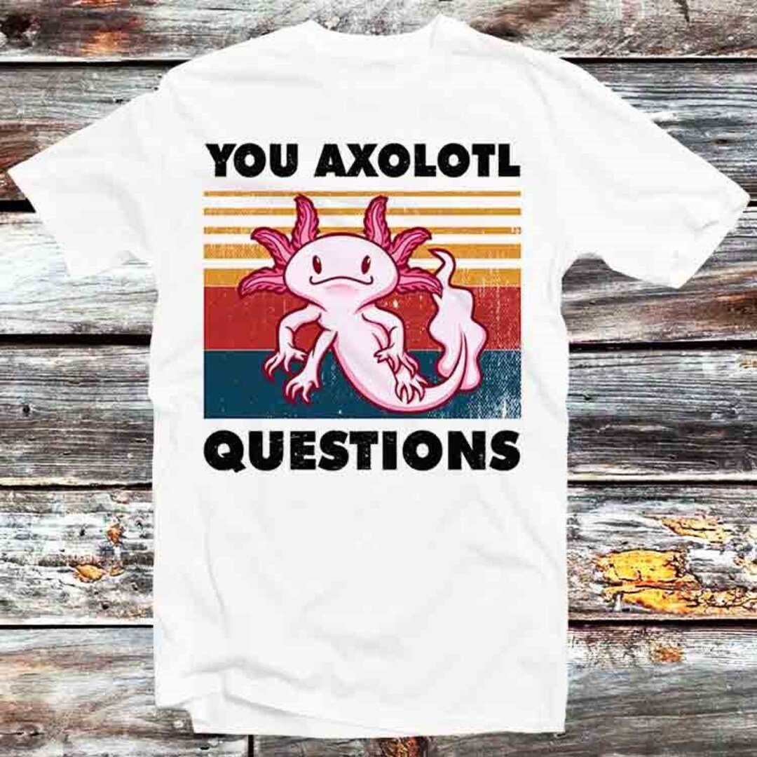 You Axolotl Questions Retro 90s T Shirt Vintage Retro Cool Gift Mens ...