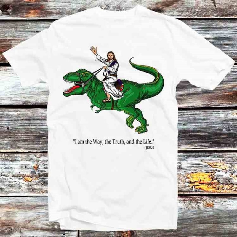 Jesus Riding a Dinosaur - Etsy