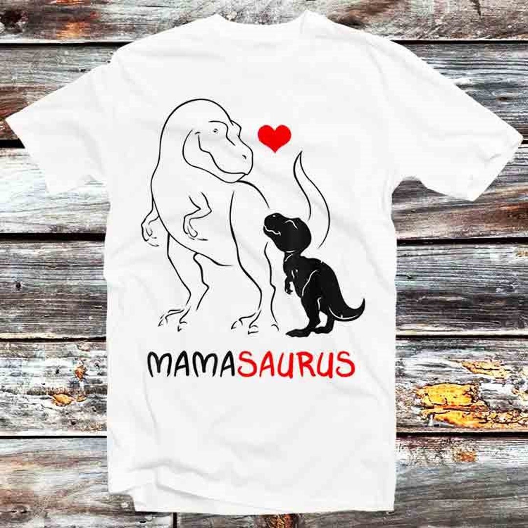 Mamasaurus Trex Mama Saurus Dinosaur Mom Gift T Shirt Vintage Retro ...