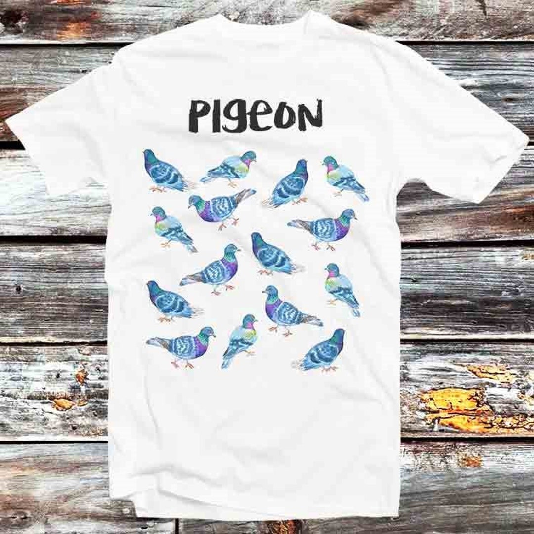 The Pigeons Pigeon List Names Garden Birds T Shirt Vintage Retro Cool ...