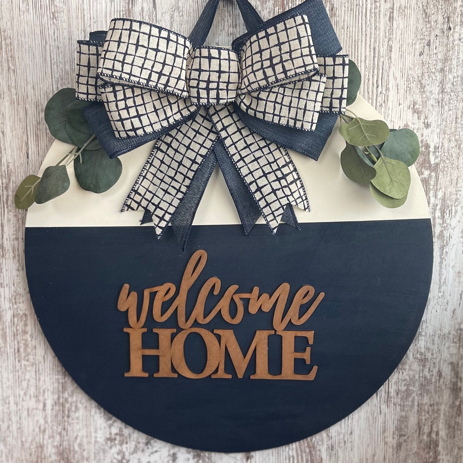 Welcome Door Sign Round Wood Sign Welcome Sign Front Door - Etsy