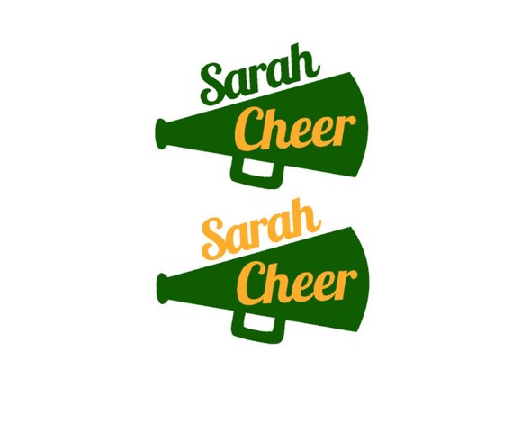 Cheer Megaphone Personalized Decal/Iron-On | Etsy