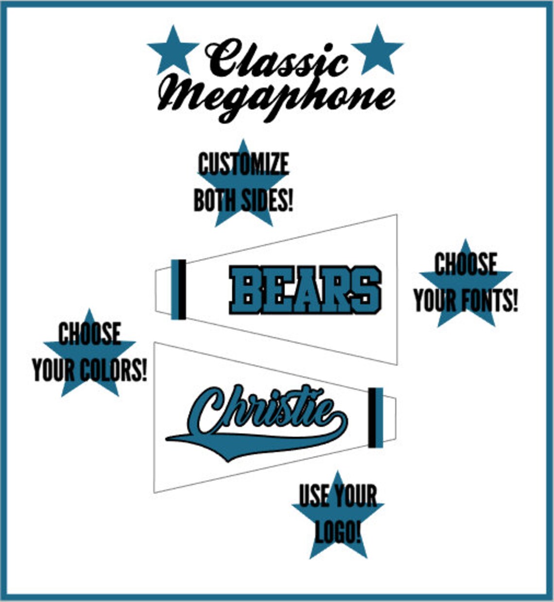 Personalized 8 Classic Megaphone - Etsy