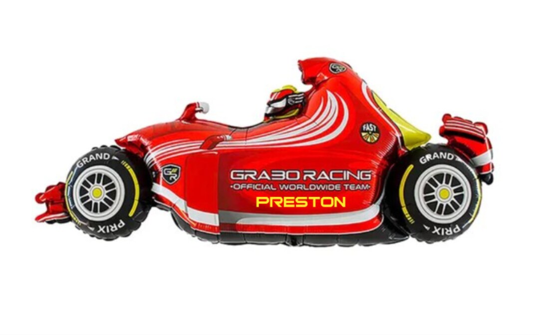 Personalized Race Car Balloon Varoooom! - Etsy