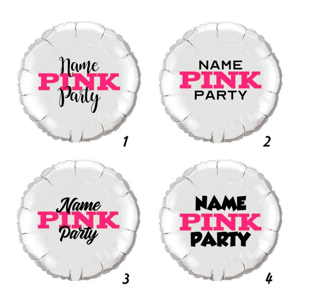 PINK PARTY Personalized Balloon - Etsy