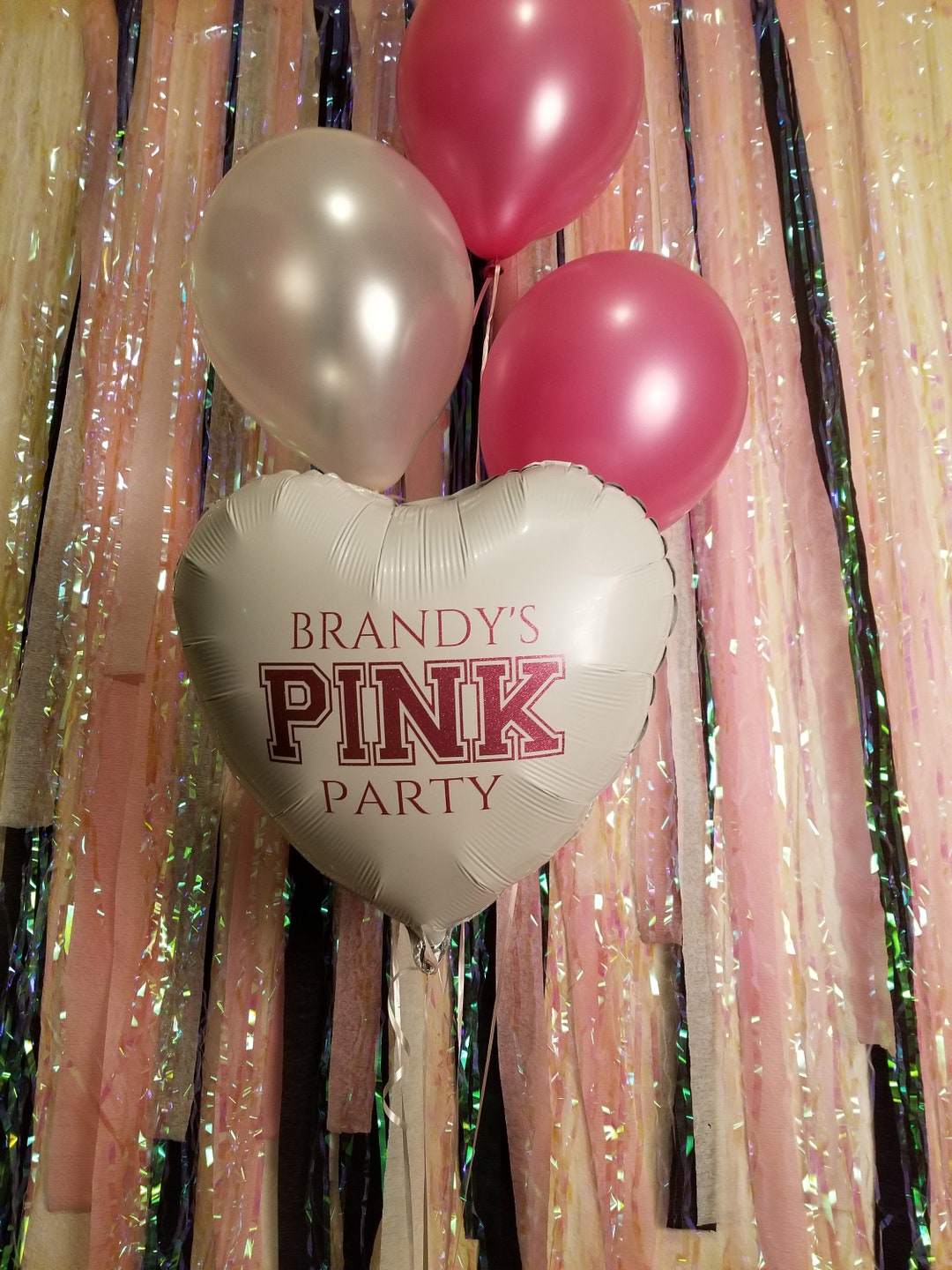 Personalized Pink Party Balloons - Etsy