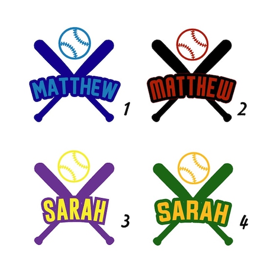Custom Baseball Decal - Etsy