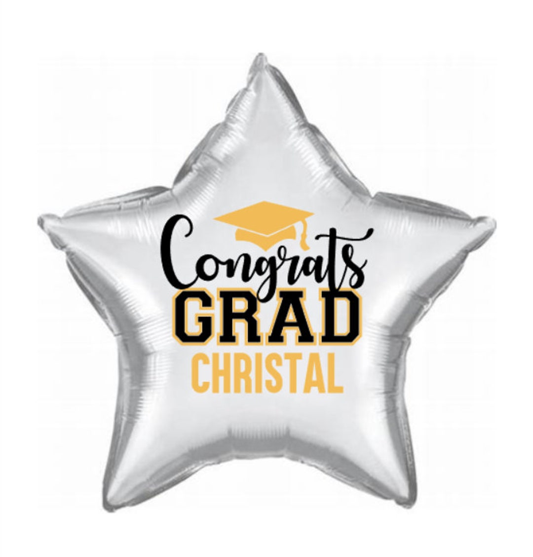 Jumbo! 24 Inch Personalized Star Grad Balloon! - Etsy