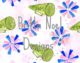 Cheerleading Seamless File, Cheer Seamless Pattern - Etsy