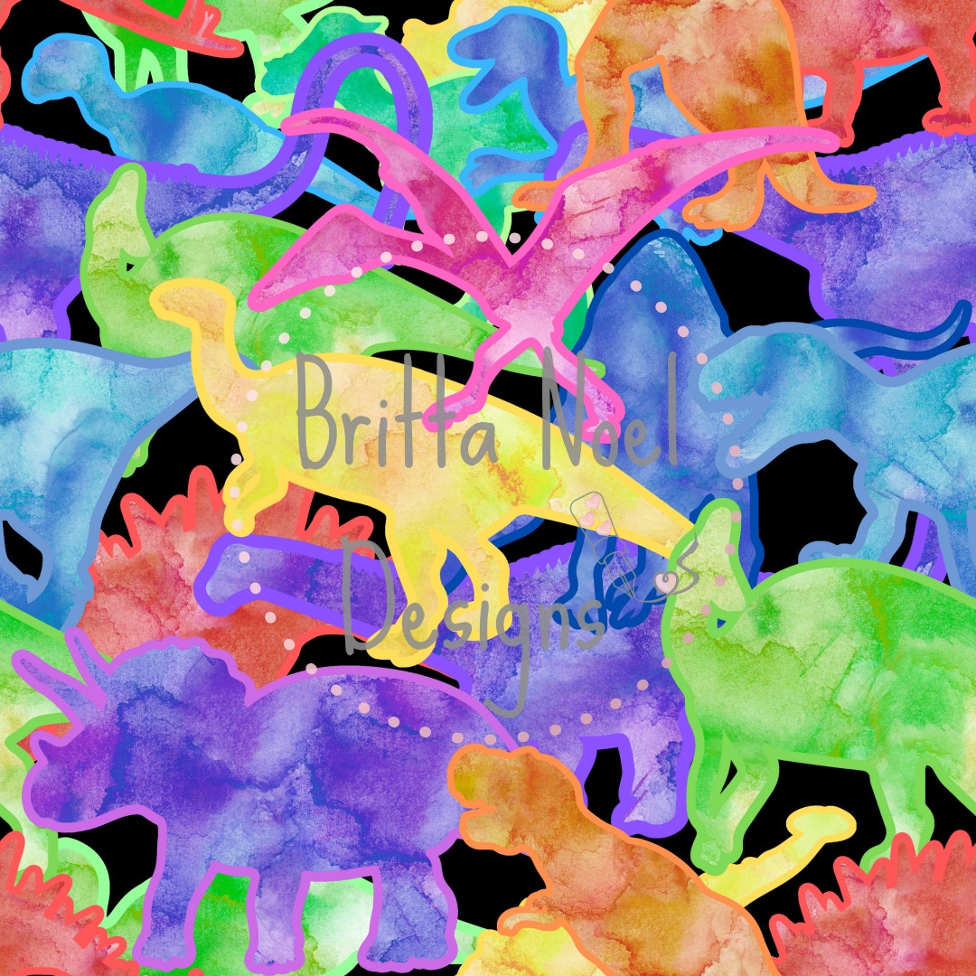 Dinosaur Seamless Design, Seamless Digital Paper - Etsy