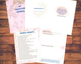 Digital Gratitude Journal Reflection Journal Daily Gratitude ...