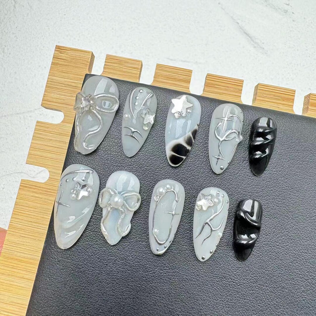 3D Nails/nailspress on /popular Nails/y2k Nails/customized Nails ...