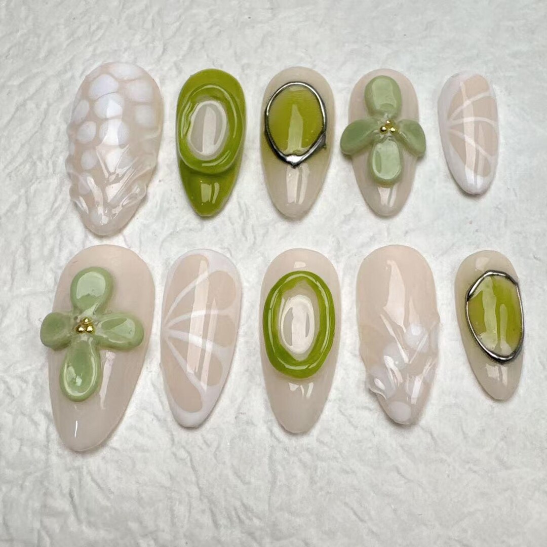 3D Nails/nailspress on /popular Nails/y2k Nails/customized Nails ...