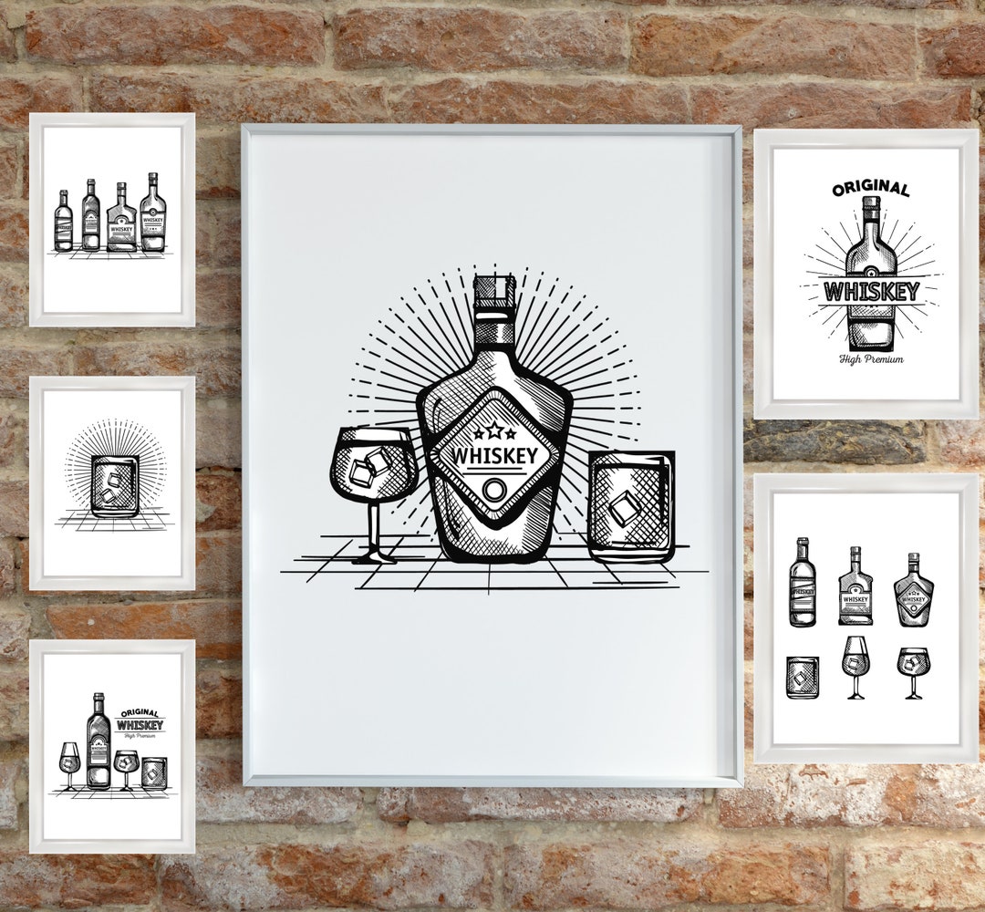 Bar Cart Art, Bar Cart Decor, Printable Wall Art, Bar Cart, Cocktail ...