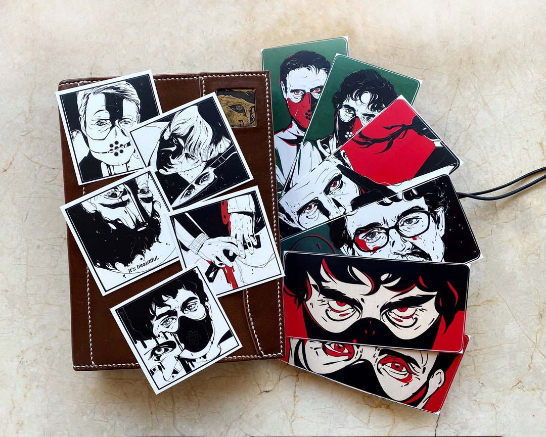 Hannibal Sticker Set of 11, Stickerpack Hannibal Lecter and Will Graham ...