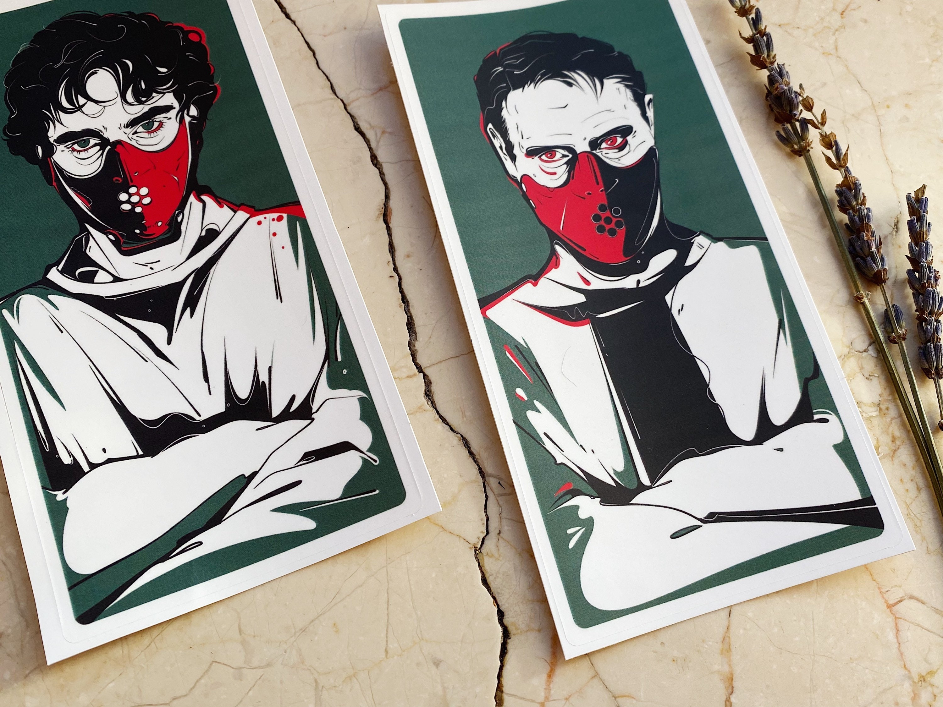 Hannibal Sticker Set of 6 Sticker Pack Hannibal Lecter and - Etsy Canada