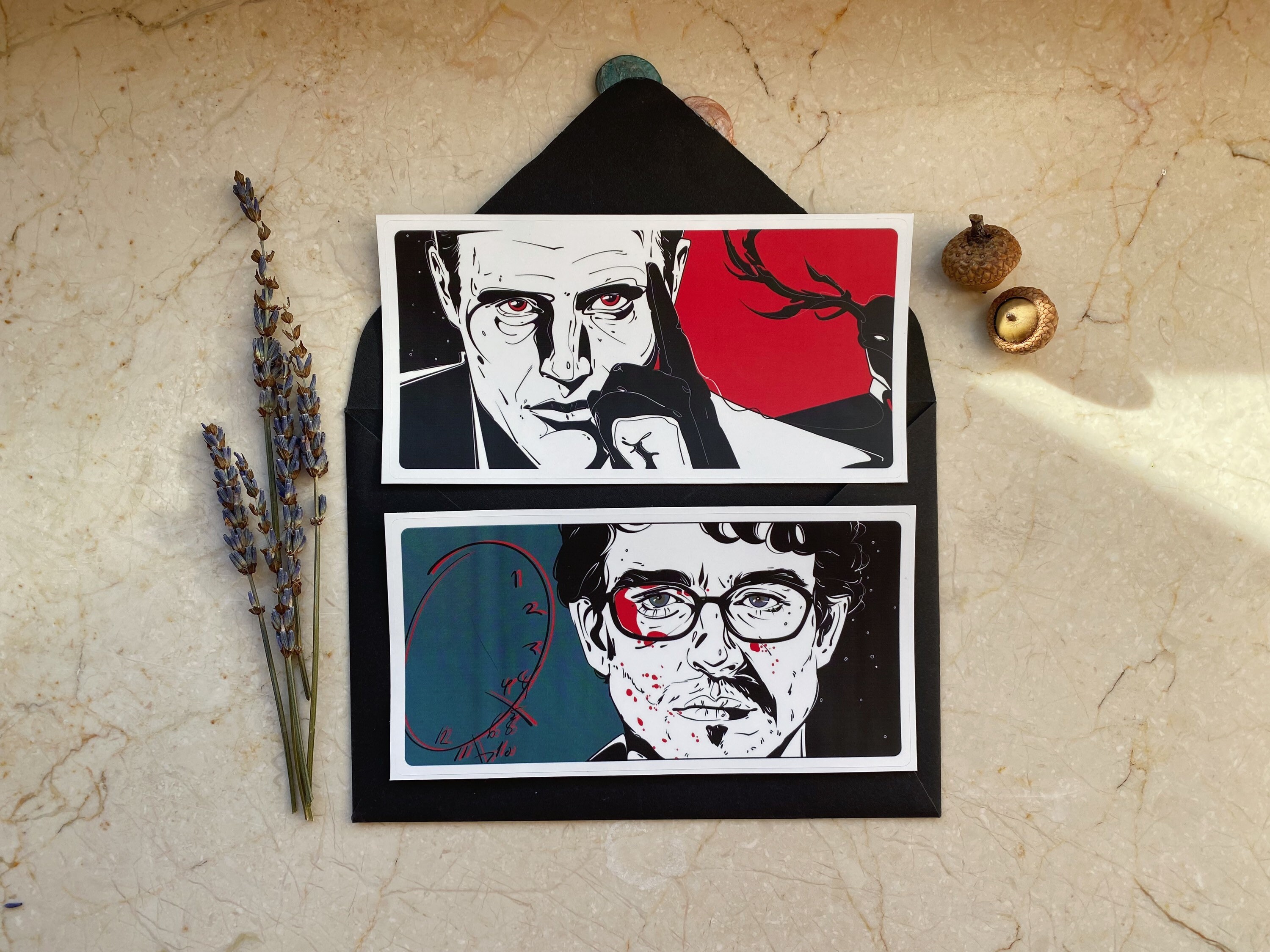 Hannibal Sticker Set of 6 Sticker Pack Hannibal Lecter and - Etsy Canada