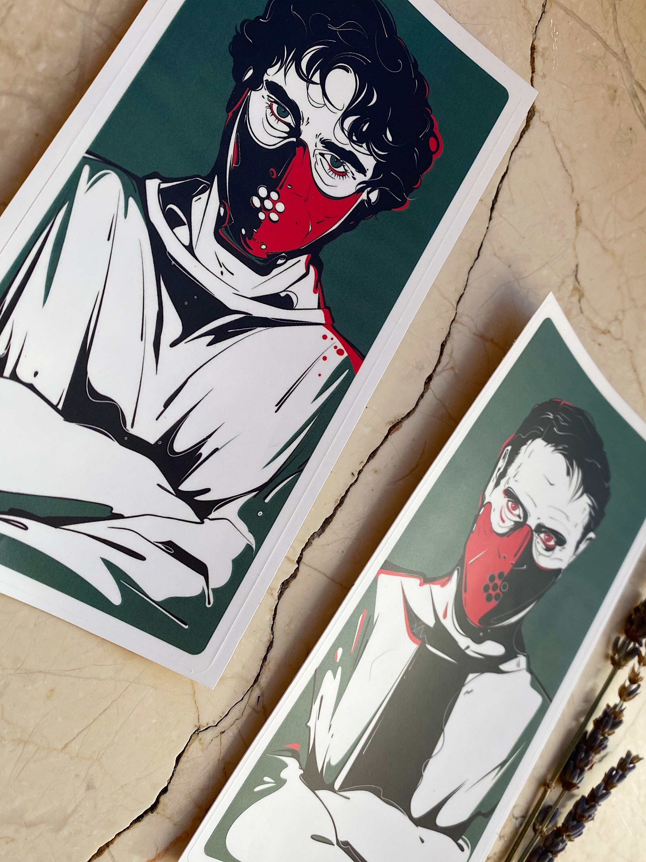 Hannibal Sticker Set of 6 Sticker Pack Hannibal Lecter and - Etsy Canada