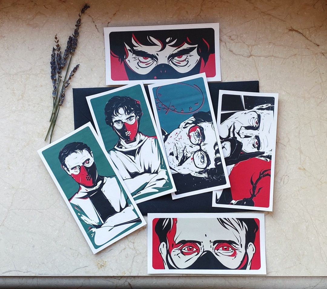 Hannibal Sticker Set of 6 Sticker Pack Hannibal Lecter and - Etsy Canada