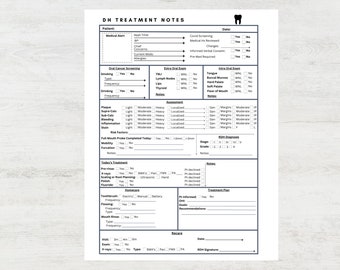 Dental Hygienist Charting Template | RDH Treatment Notes | Save Time on ...