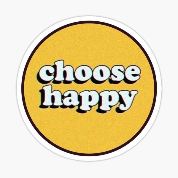 Choose Happy Sticker - Etsy