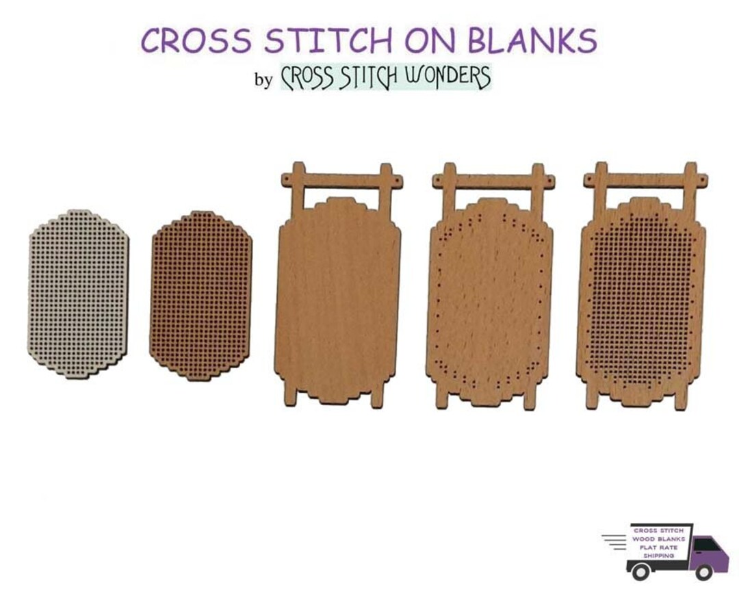 Sled, Sleigh, Laser Cut, Cross Stitch Blank, Wood Sled, Christmas ...