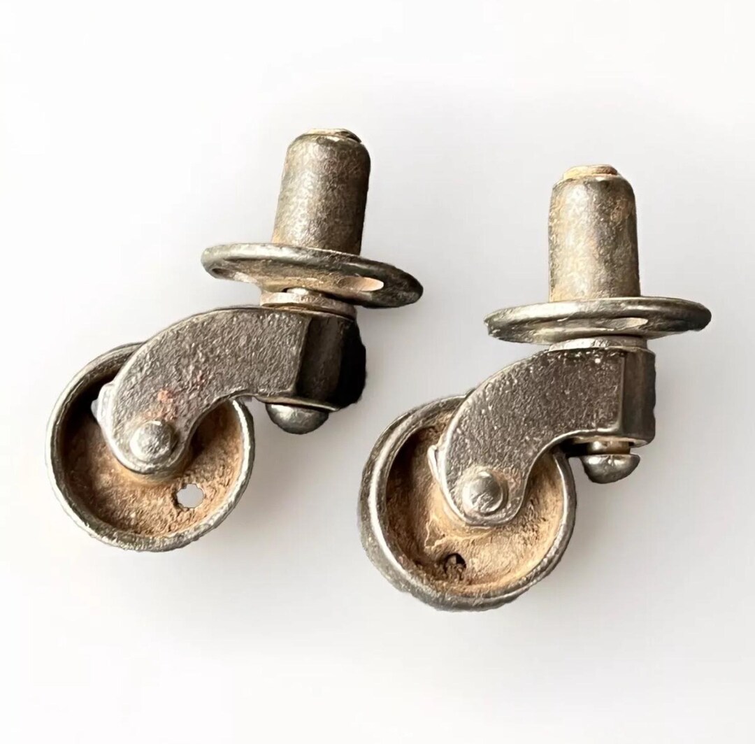 Vintage Metal Swivel Casters Wheels - Etsy