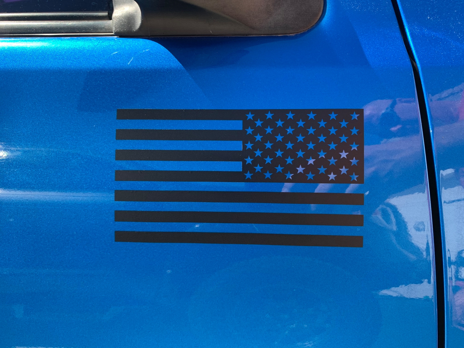 Set of 2 Matte Black American Flag Decal Stickers Jeep - Etsy