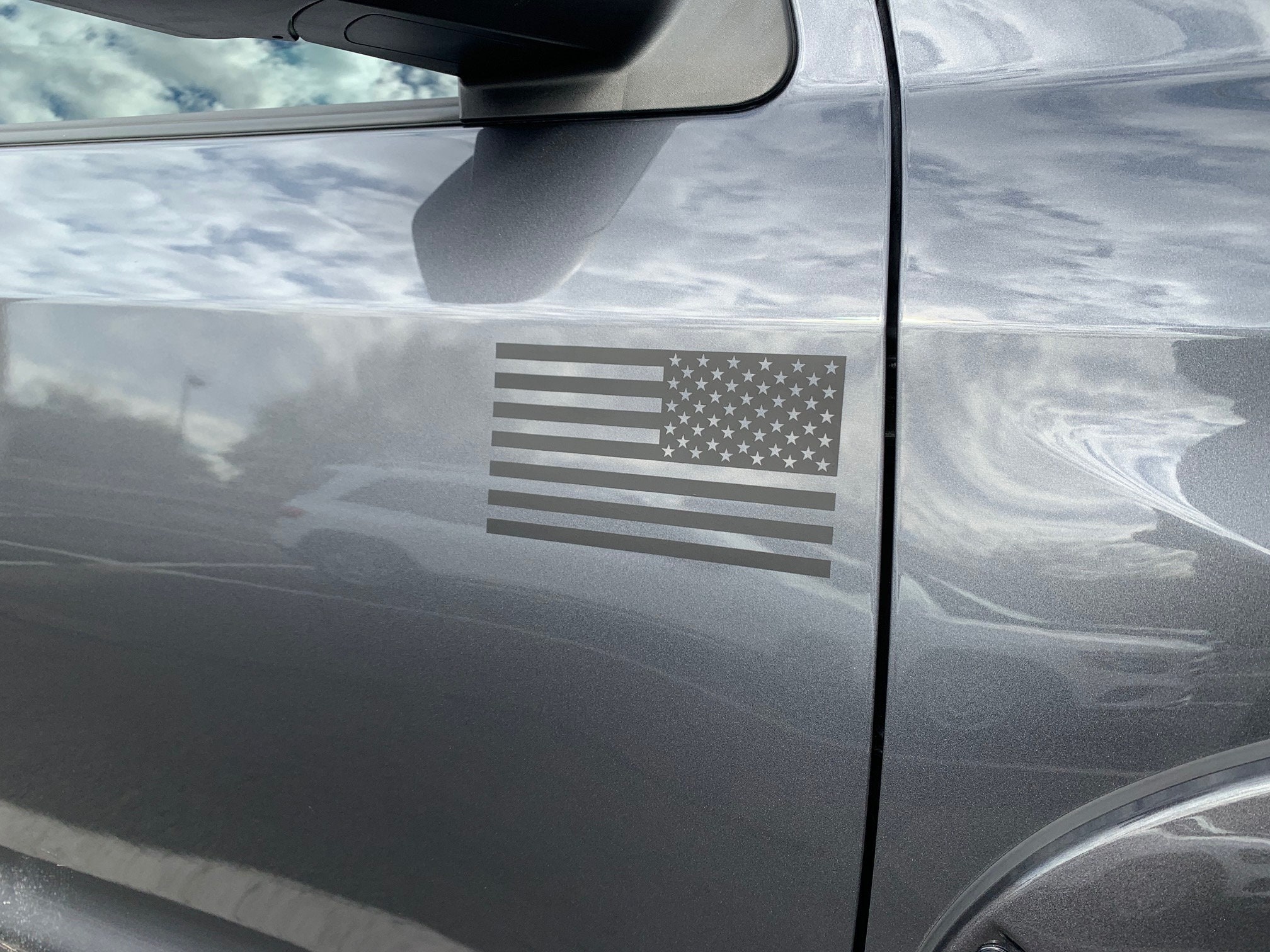 Set of 2 Matte Black American Flag Decal Stickers Jeep - Etsy