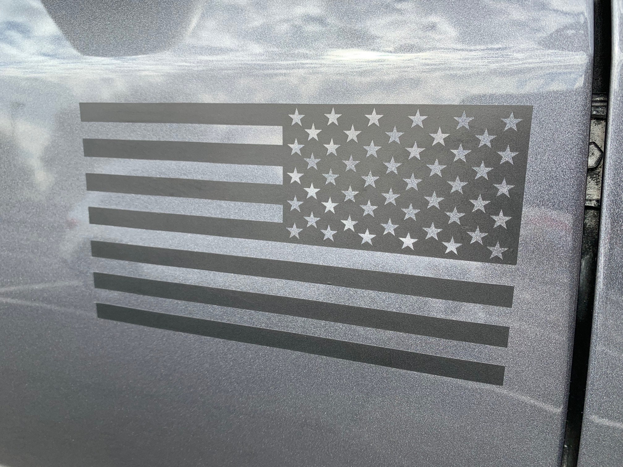 Set of 2 Matte Black American Flag Decal Stickers Jeep - Etsy