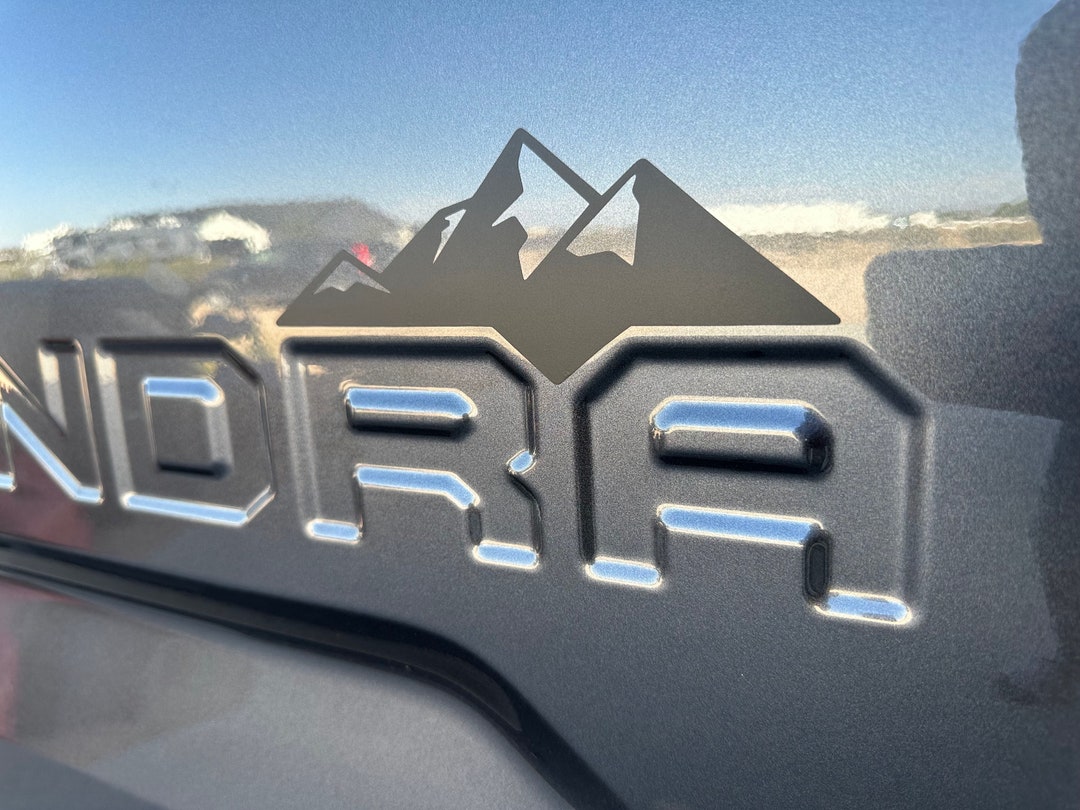 Matte Black Mountain Decal Sticker, Fits 2014 - 2021 Toyota Tundra ...