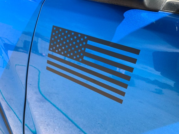 Set of 2 Matte Black American Flag Decal Stickers Jeep - Etsy