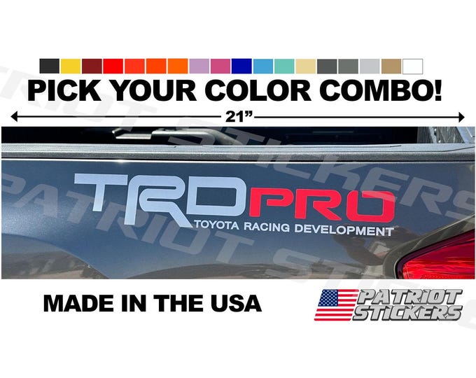 TRD PRO Toyota Racing Development Decals 18" X 2.7" - Etsy