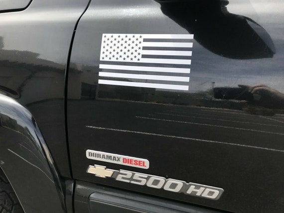 Set of 2 Matte White American Flag Decal Sticker Jeep - Etsy