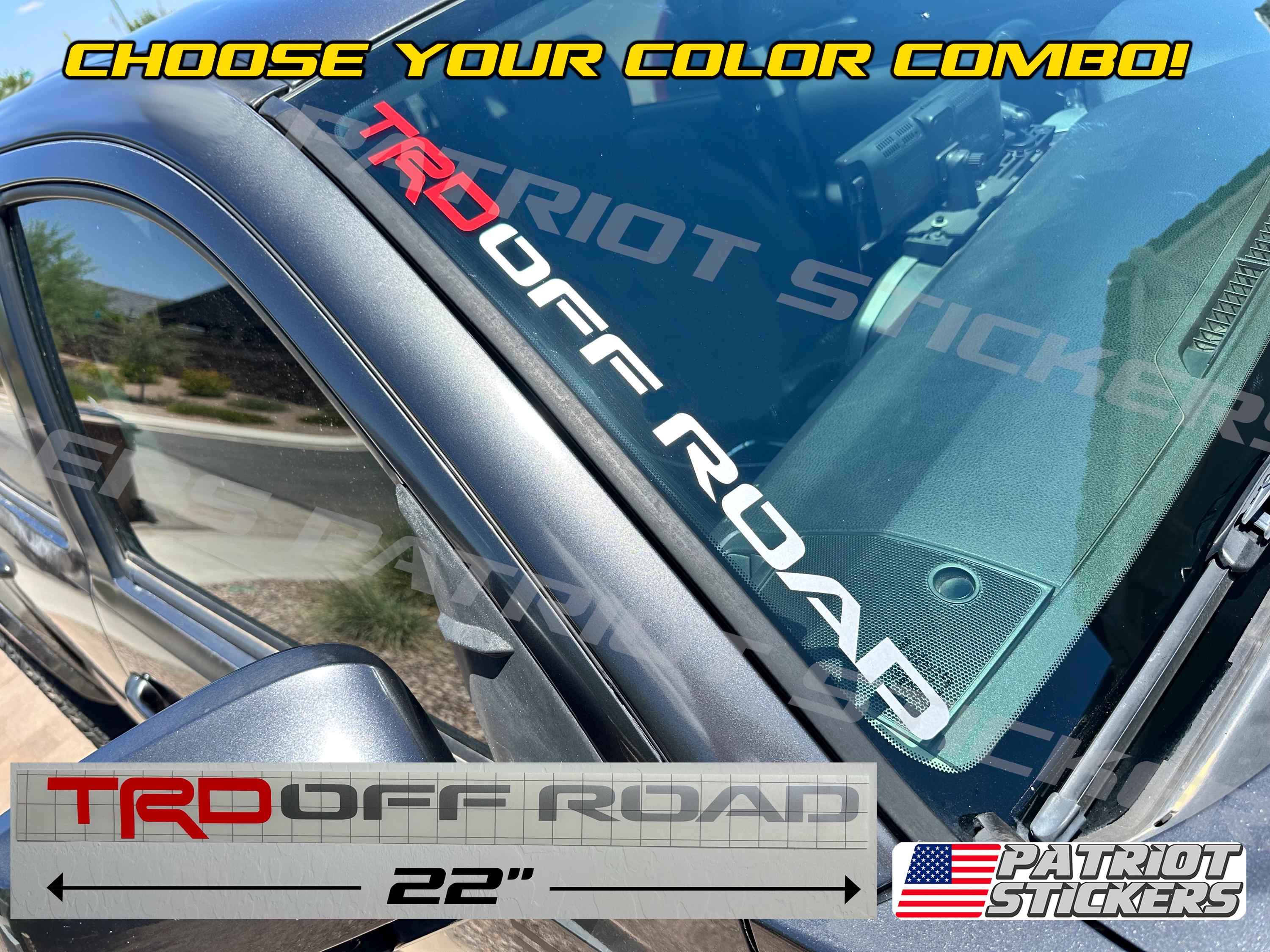 22" TRD off Road Windshield Decal Sticker, Fits Toyota Tacoma, Tundra ...