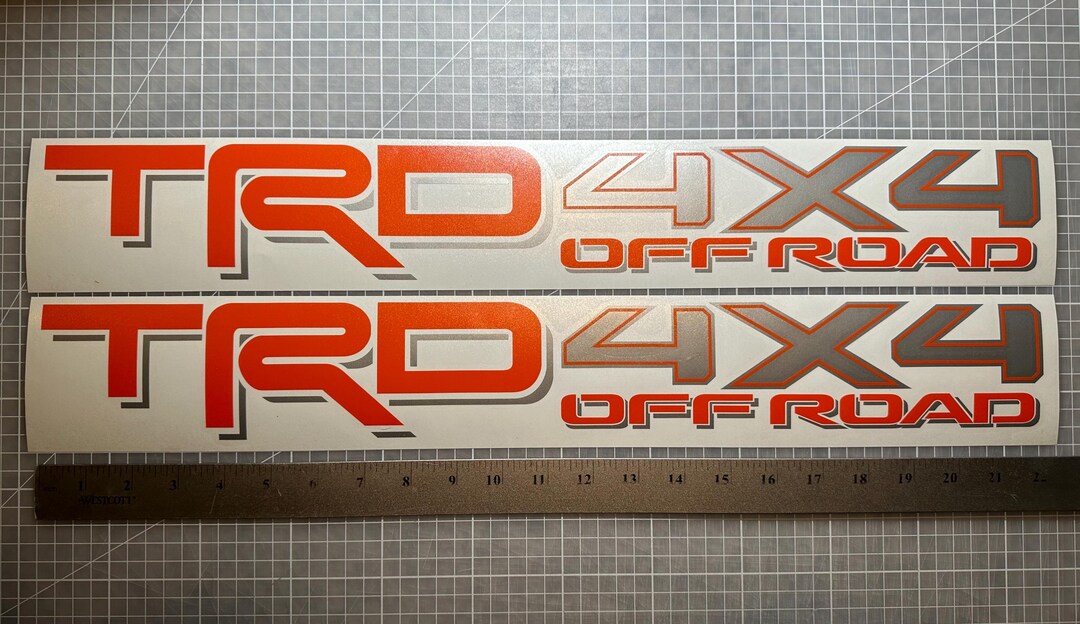 Set of 22" Toyota TRD 4X4 off Road Stickers Decal, Multiple Color ...