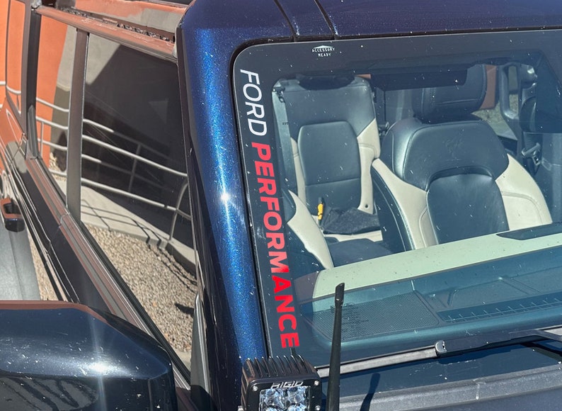 Ford Performance Windshield Sticker Decal, Fits New Bronco 2021-2023 ...