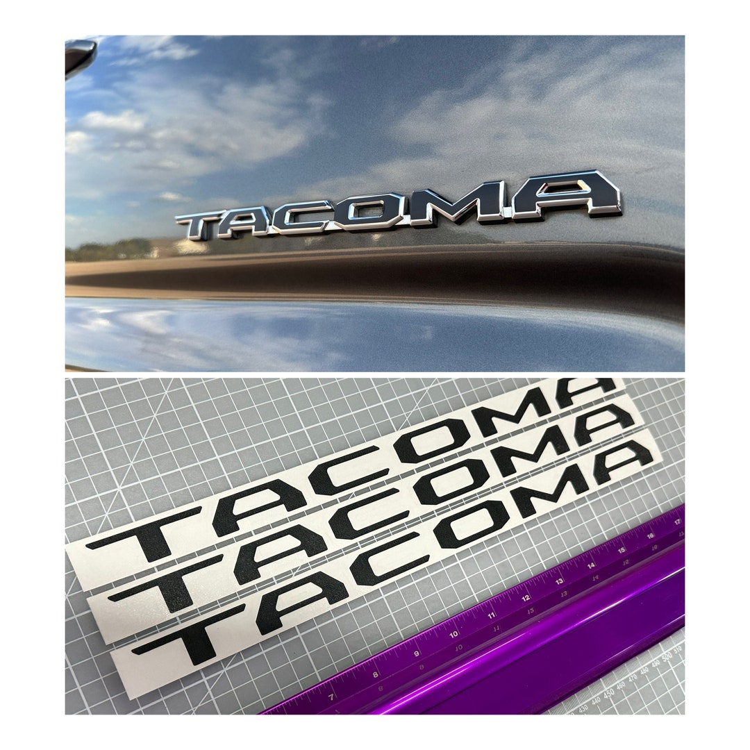 Matte Black Vinyl Overlay for 2016-2023 Toyota Tacoma OEM Factory Side ...