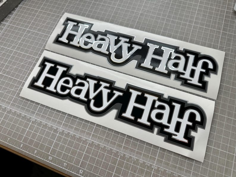 Pair of Heavy Half Replica Stickers Decals, Fits Chevrolet, Chevy, GMC ...