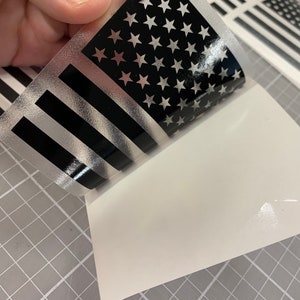 Set of 2 Matte Black American Flag Decal Stickers, Jeep, Tacoma, F-150 ...