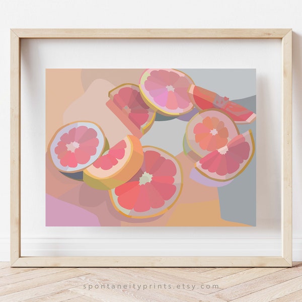 Grapefruit Print - Etsy