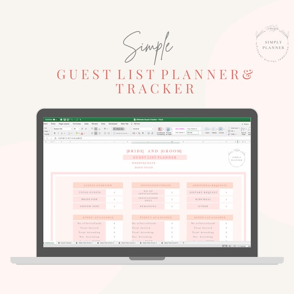 Rsvp Excel Template - Etsy Canada
