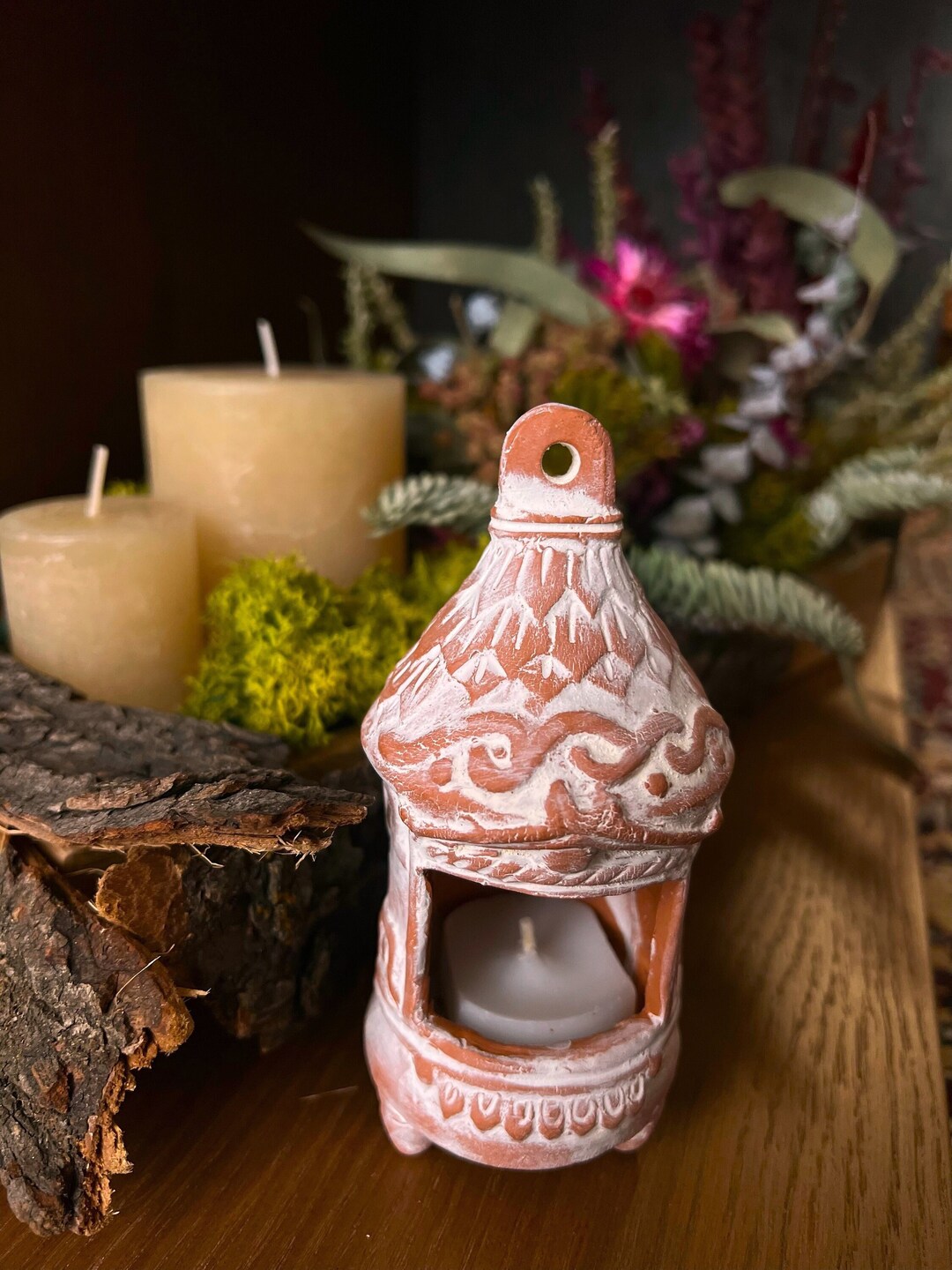 Roman Candle Lantern Replica, Ancient Ceramic Lamp, Egypt Inspired - Etsy