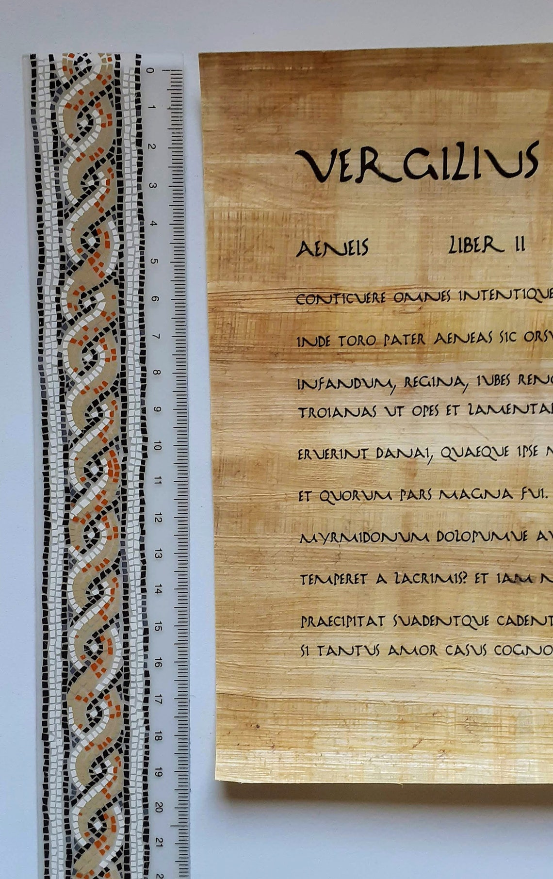 Rollo de papiro en latín. - Etsy España