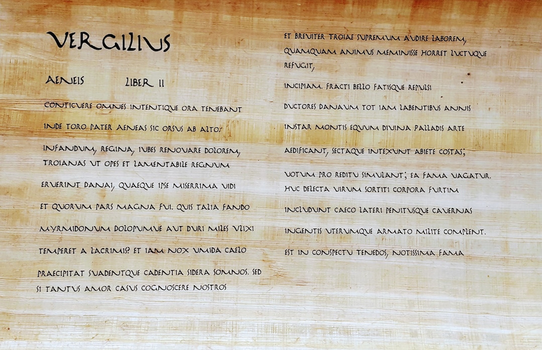 Roman Papyrus Scroll in Latin, Latin Old Book, Roman Book, Roman Book ...