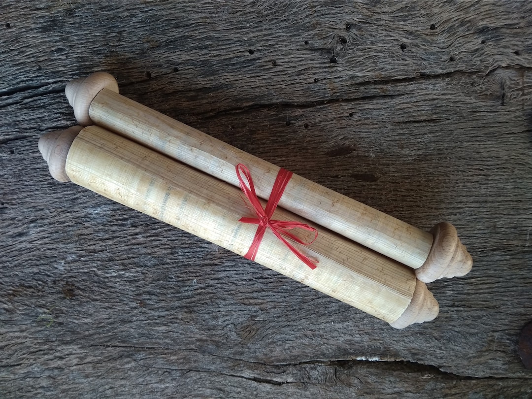 Papyrus Scroll Blank Two Wooden Sticks, Roman Scroll 120x20cm, Historic ...